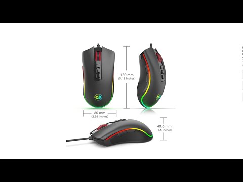 Redragon M711 Cobra Gaming Mouse with 16 8 Million RGB Color Backlit, 10,000 DPI Adjustable, Comfort