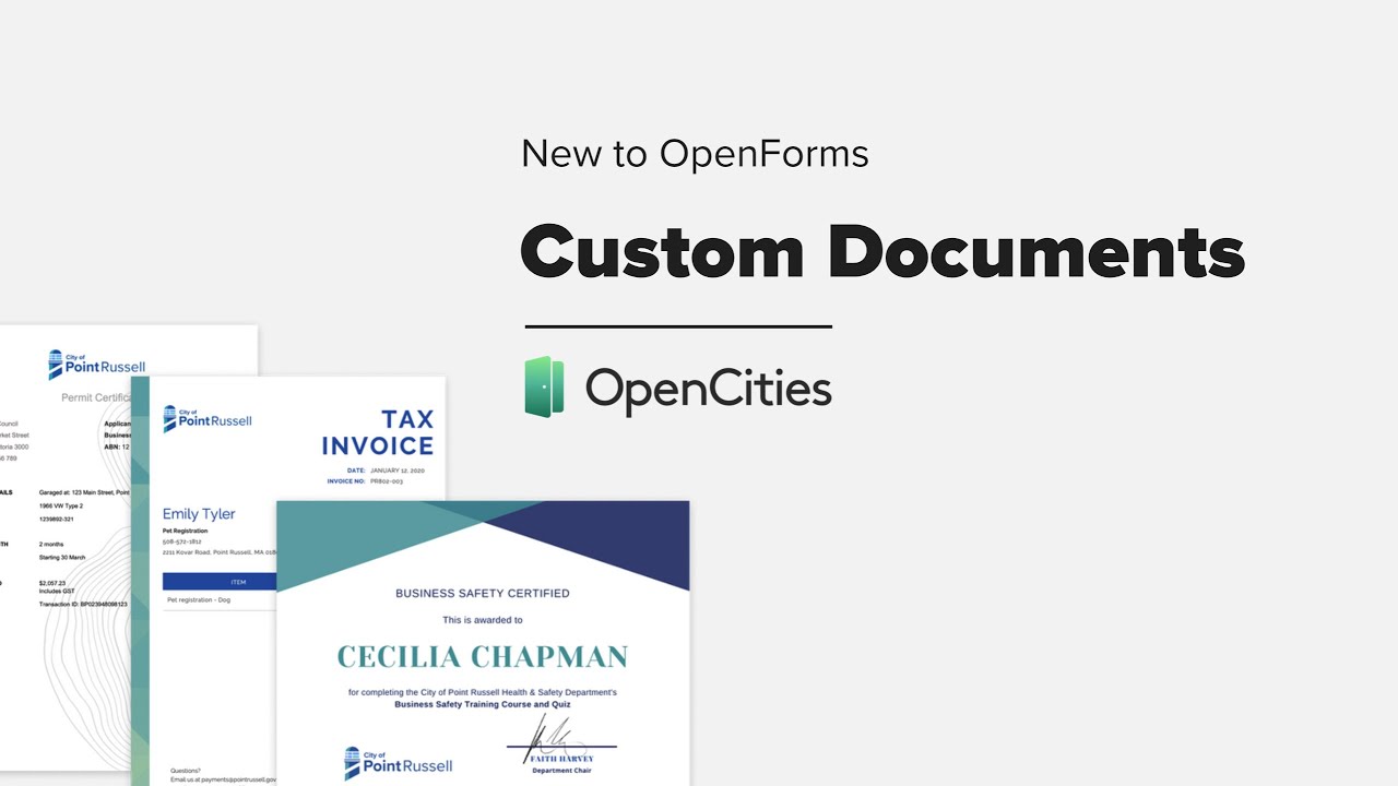 New to OpenForms: Custom Documents