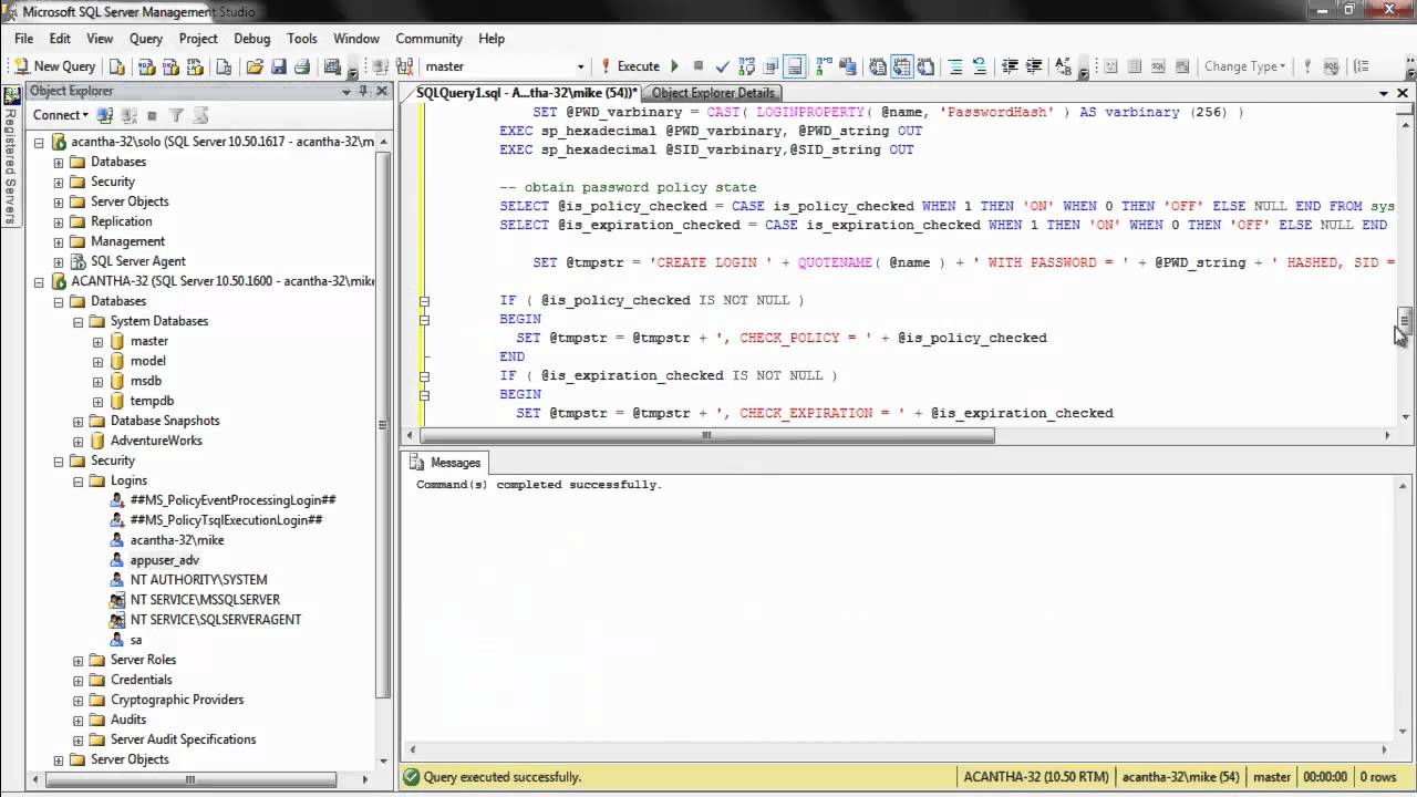 Moving SQL Server Logins