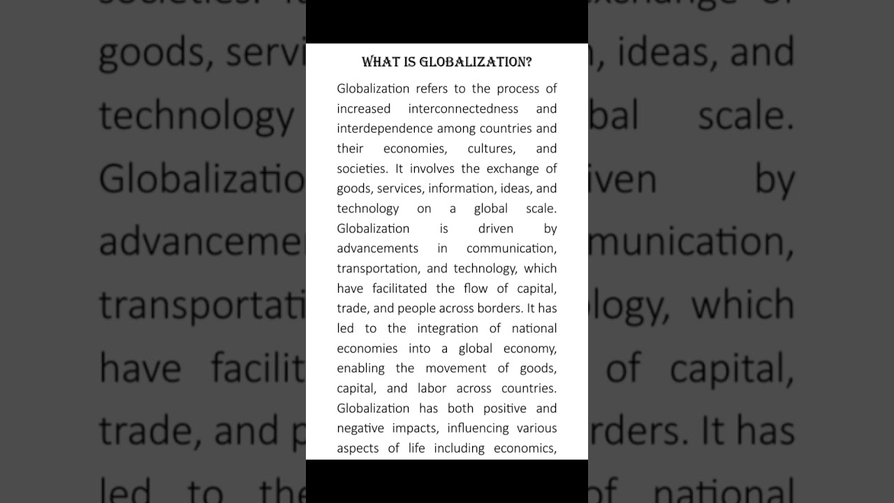 what is globalization.#globalization