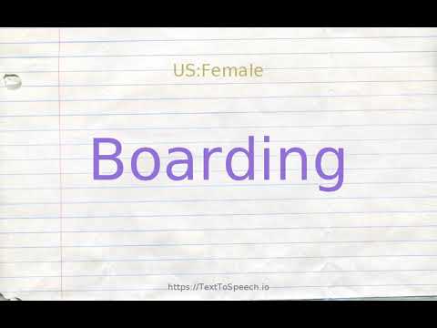 How to pronounce boarding