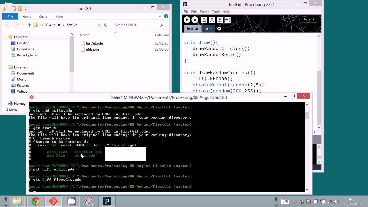 Use git with Processing tutorial - Part 2