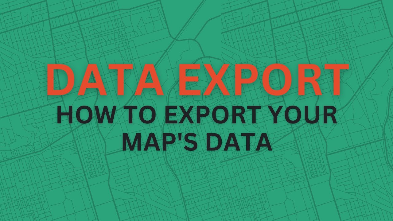 How to export your map's data from Mapotic