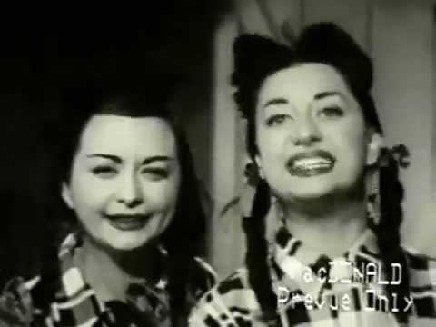 DeCastro Sisters--Put Down Your Shootin' Iron Pappy, 1952 video