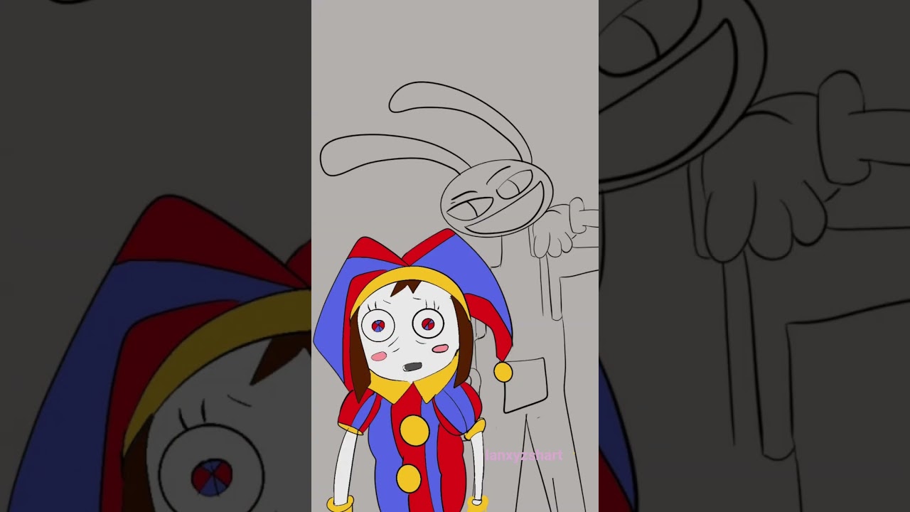 Drawing Jax and Pomni Each Other #art #jaxdigitalcircus #pomni #theamazingdigitalcircus #jax #tadc