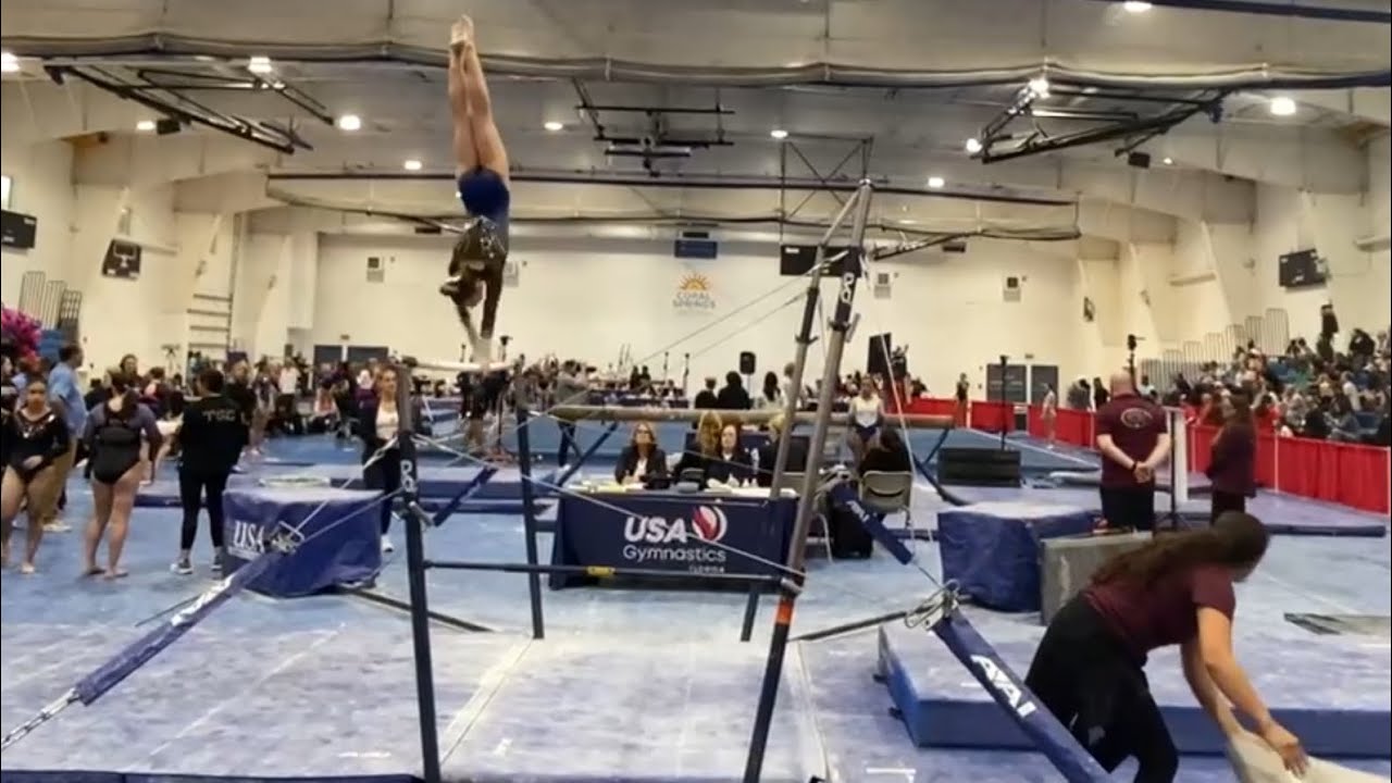 Full Level 8 Bars Routine 9.675🥈2024 Florida State Championships #gymnast #level8 #bars #rileyroo