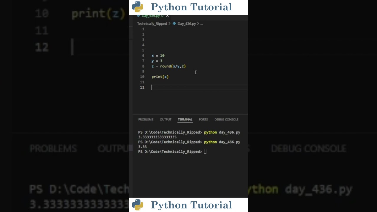 Rounding Numbers In Python | Python Tutorial