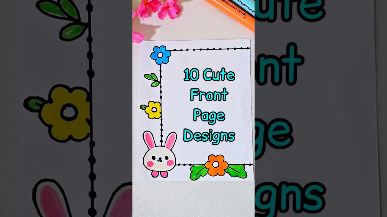 🥰Cute &Simple Project Designs #shorts #drawing #frontpage