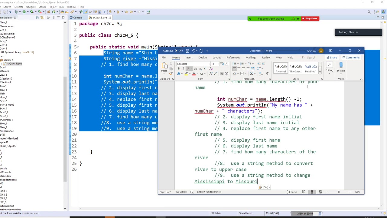 Java programming  -  Use some of the String methods' charAt().  length(), replace(), substring,