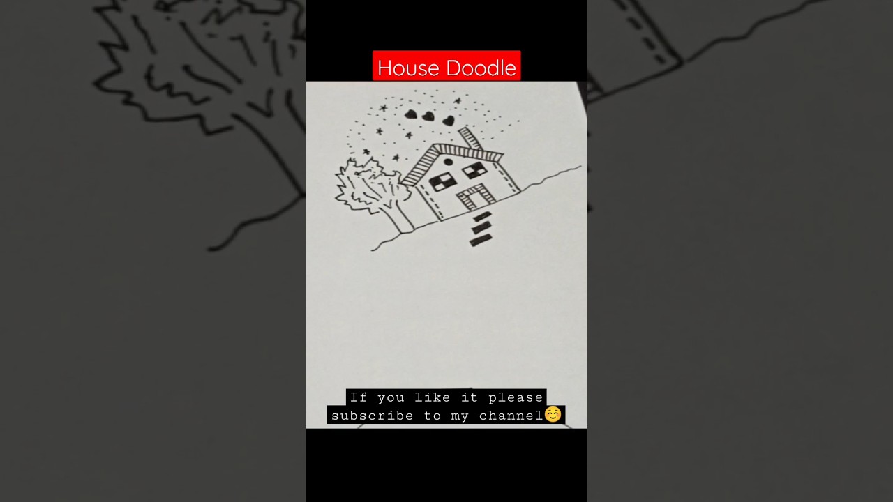 house doodle | easy doodles | doodle art for beginners | doodle art #shorts #doodle #housedoodle