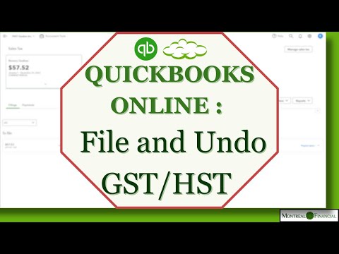 How to File and Undo GST/HST Returns in QBO