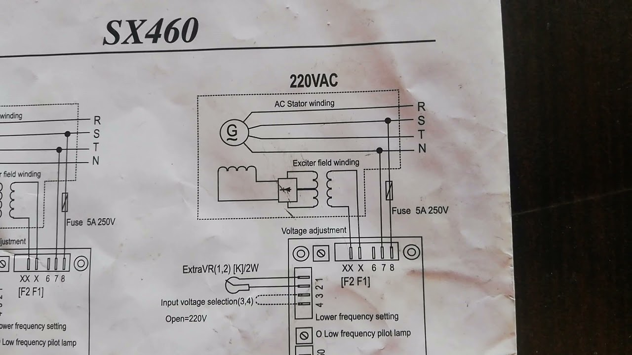 AVR SX460 circuit diagram | AVR | sx460 avr | electrical professional