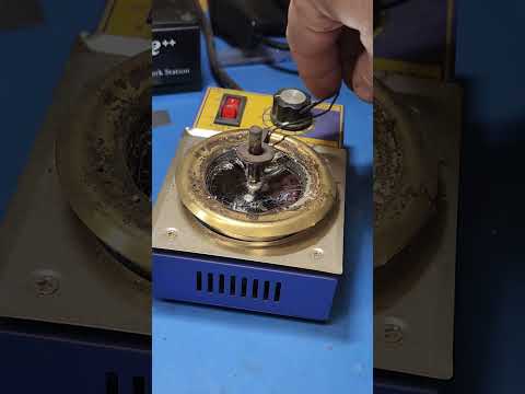 solder pot tinning through hole electronic components. soldering for NASA. IPC class 3.