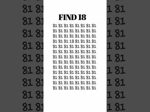 Find 18 In less than 5 seconds #shorts #iq #maths