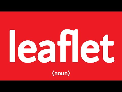 How to pronounce leaflet (Definition + Example sentences)