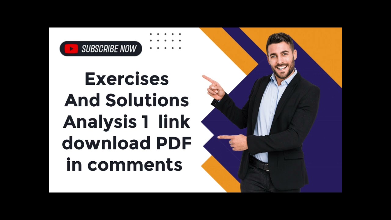 Exercises and Solutions Analysis 1 PDF