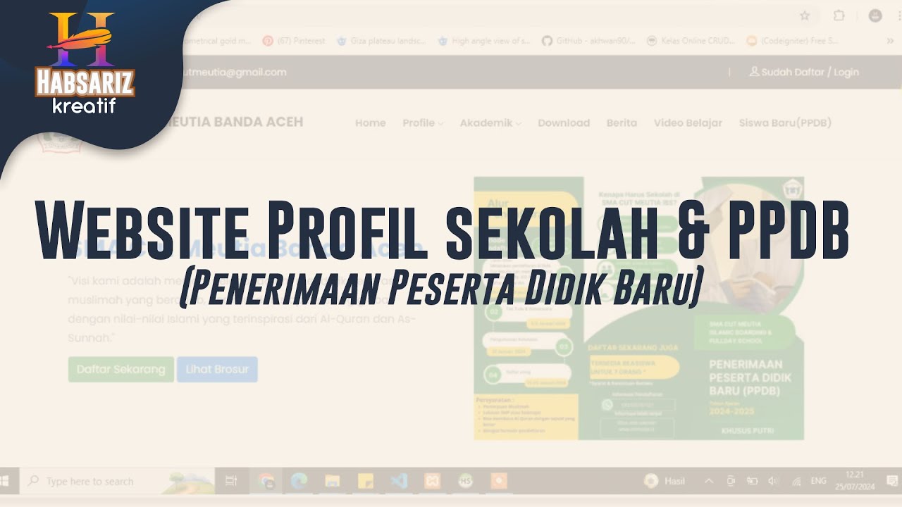 Pembuatan Website Profil dan Sistem Penerimaan Siswa Baru (PPDB) untuk Sekolah