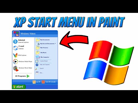 How To Draw Windows XP Start Menu In MS Paint (Realistic Drawing ...