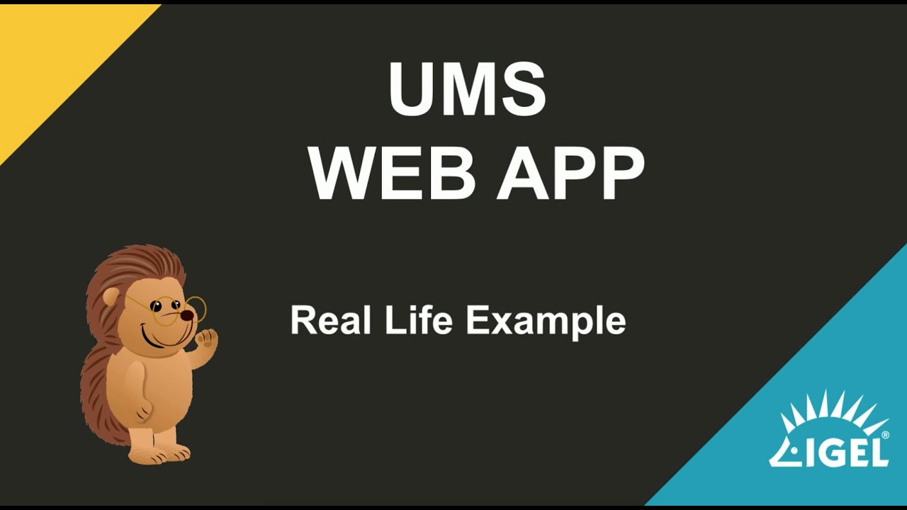 UMS Web App - Real Life Example
