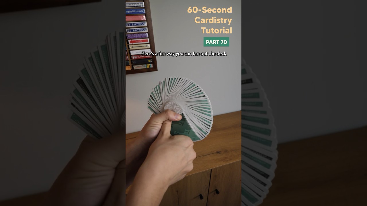 Beginner Cardistry / 60-Second Tutorial - Part 70 #cardistry #tricks #howto  #tutorial #magic