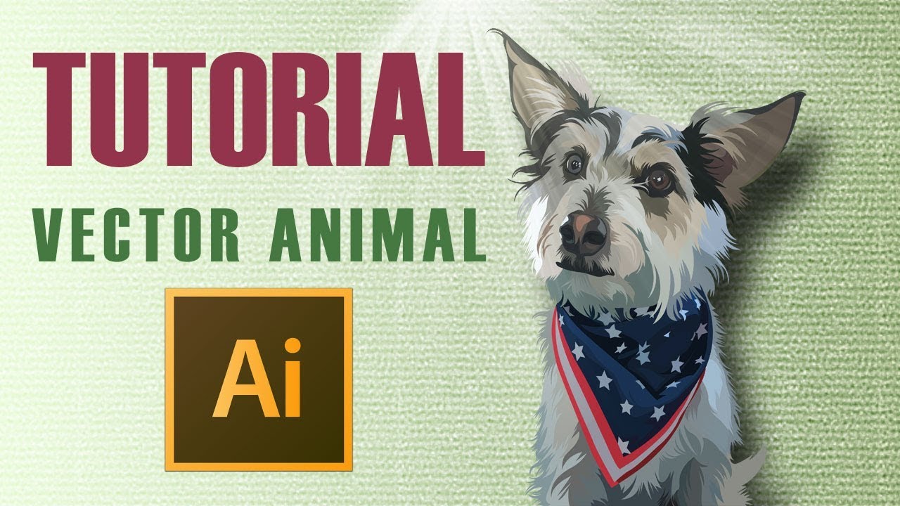 Draw Vector dog illustration in illustrator from photo