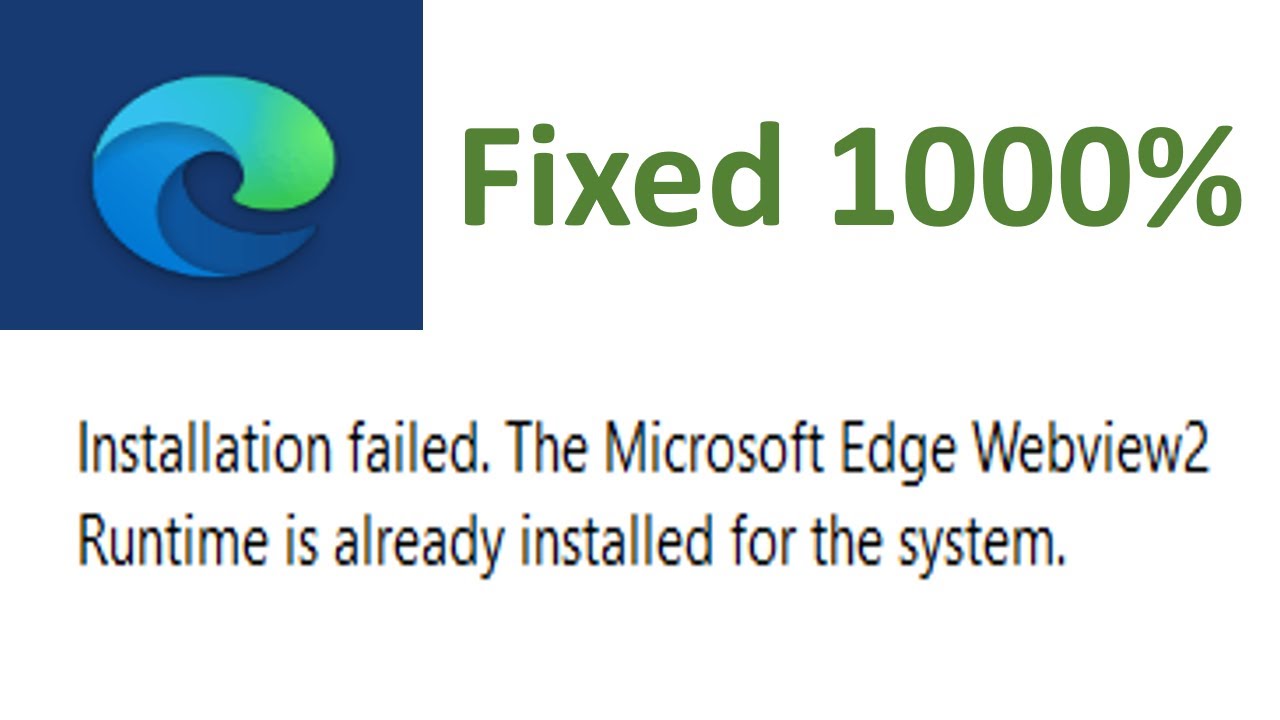 The Microsoft  Edge Webview2 already installed SOLVED 1000%✅| BiteTech