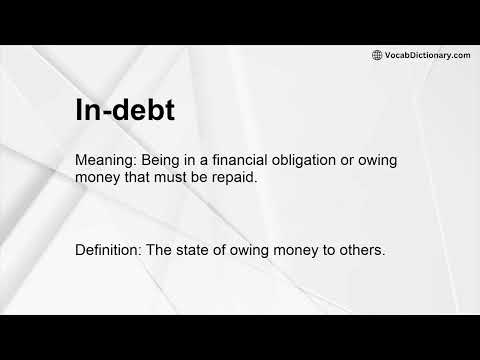 In-debt Meaning