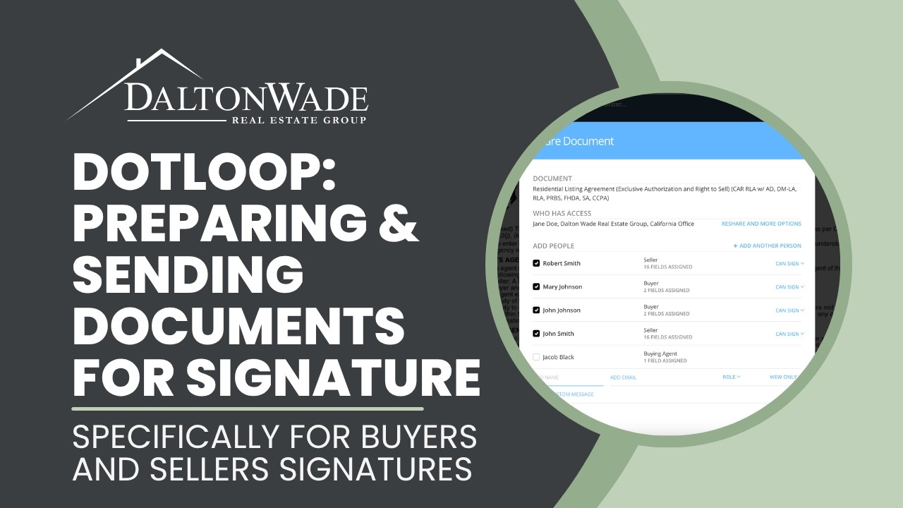 Dotloop | Preparing & Sending Documents for Signature