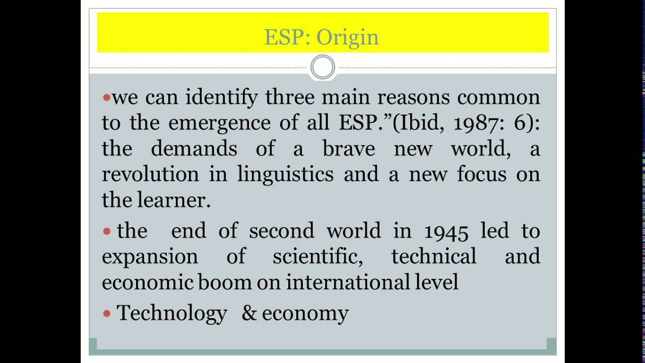 LECTURE 1 ESP