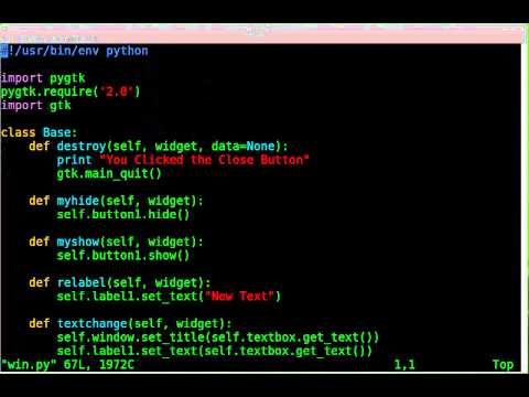 Python - GTK GUI - Tutorial #9 - Change to TextBox
