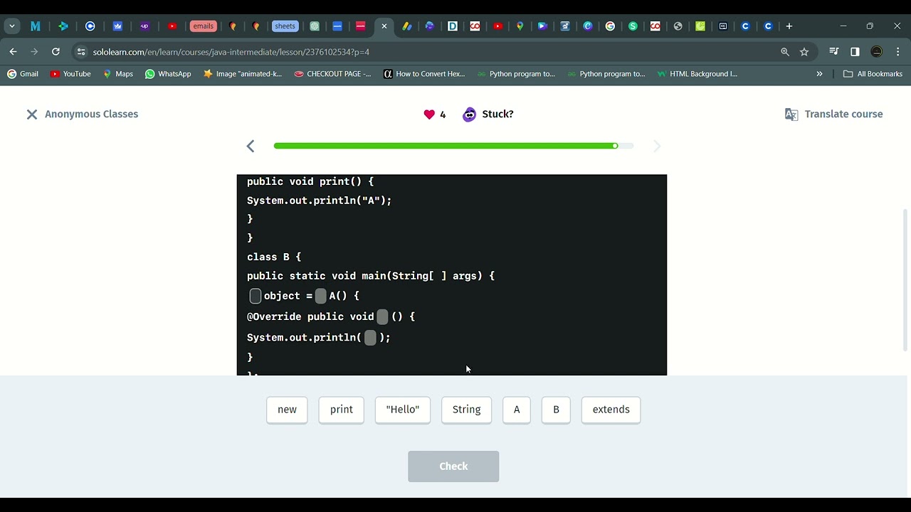 21 Anonymous Classes | Java Intermediate | Sololearn