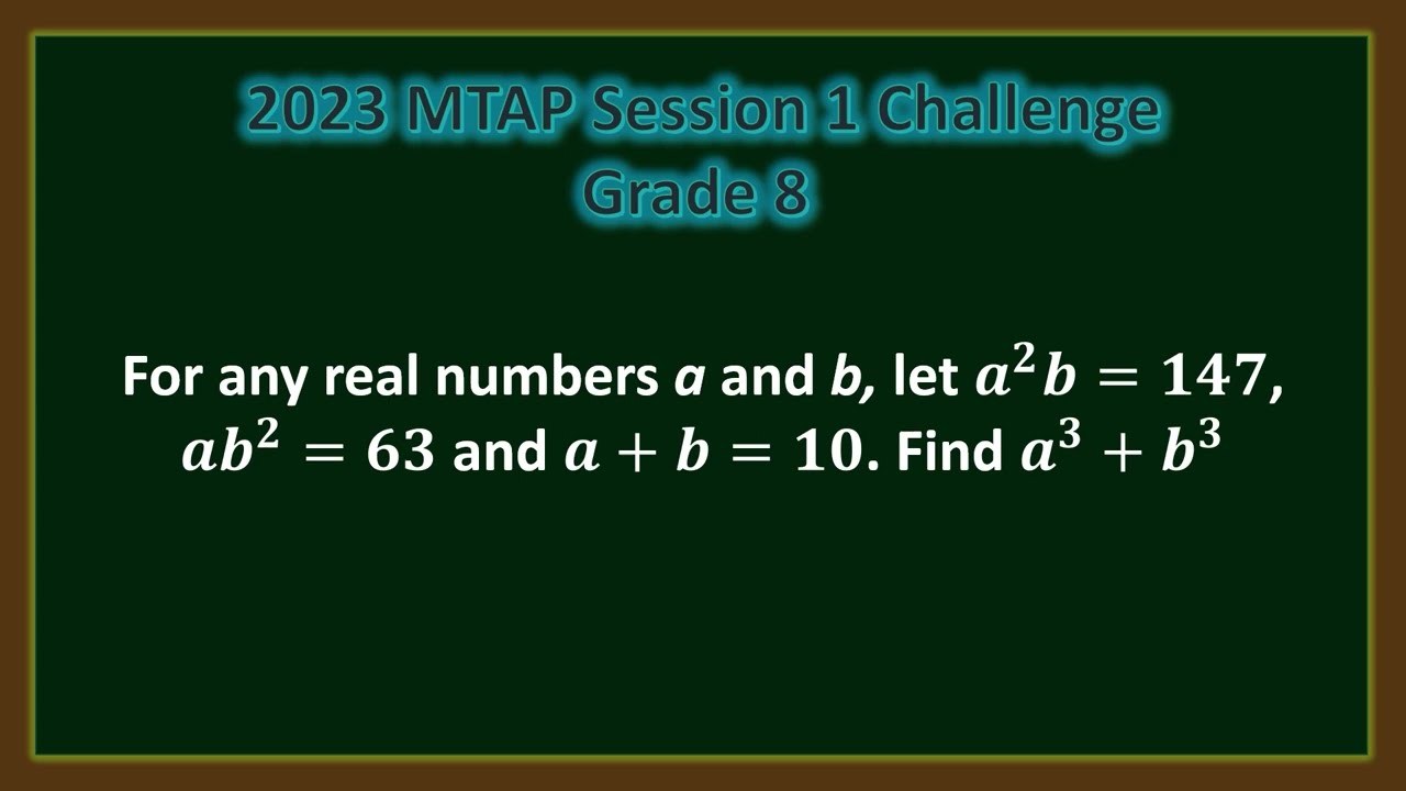 2023 MTAP #grade8 #challenge Part