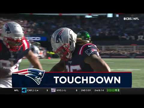 Brandon Bolden catches a touchdown pass - New England Patriots vs New York Jets