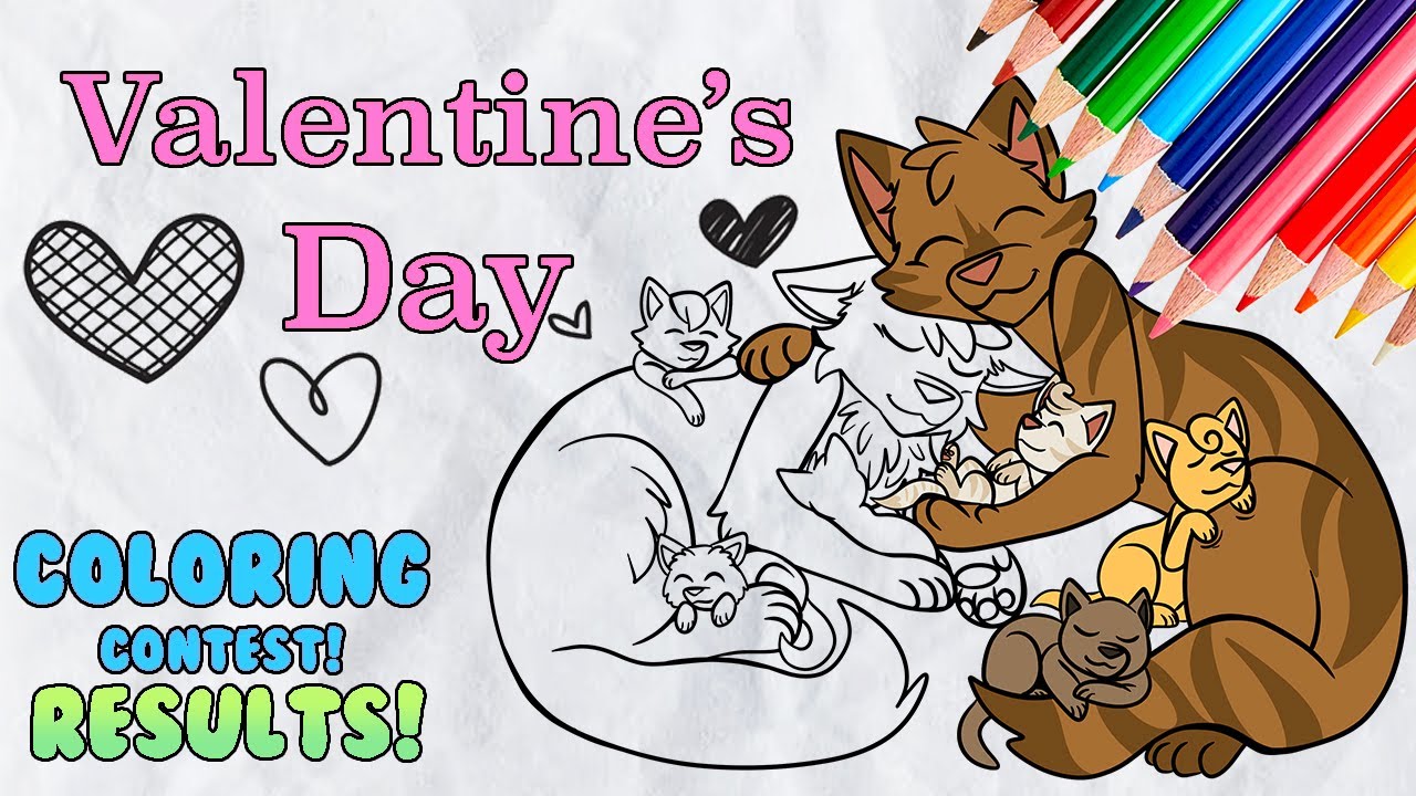 Warrior Cats Couples and Kittens Valentine's Day Coloring Sheet Contest RESULTS!