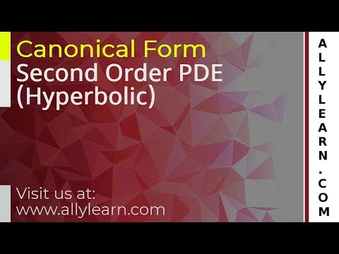 Canonical Form: Second Order PDE Video Lecture - Mathematics Optional ...