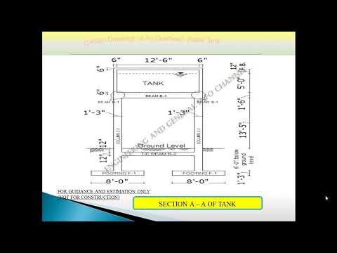 Architecture and Structure drawings of a 5,000 gallons Overhead Water Tank