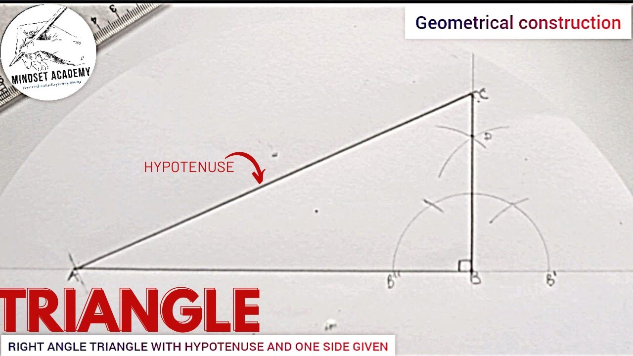 How to construct a right angle triangle when one side and the hypotenuse is given