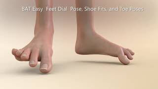 BAT Easy Feet Dial Pose, Shoe Fits, and Toe Poses 3D Figure Assets boythee