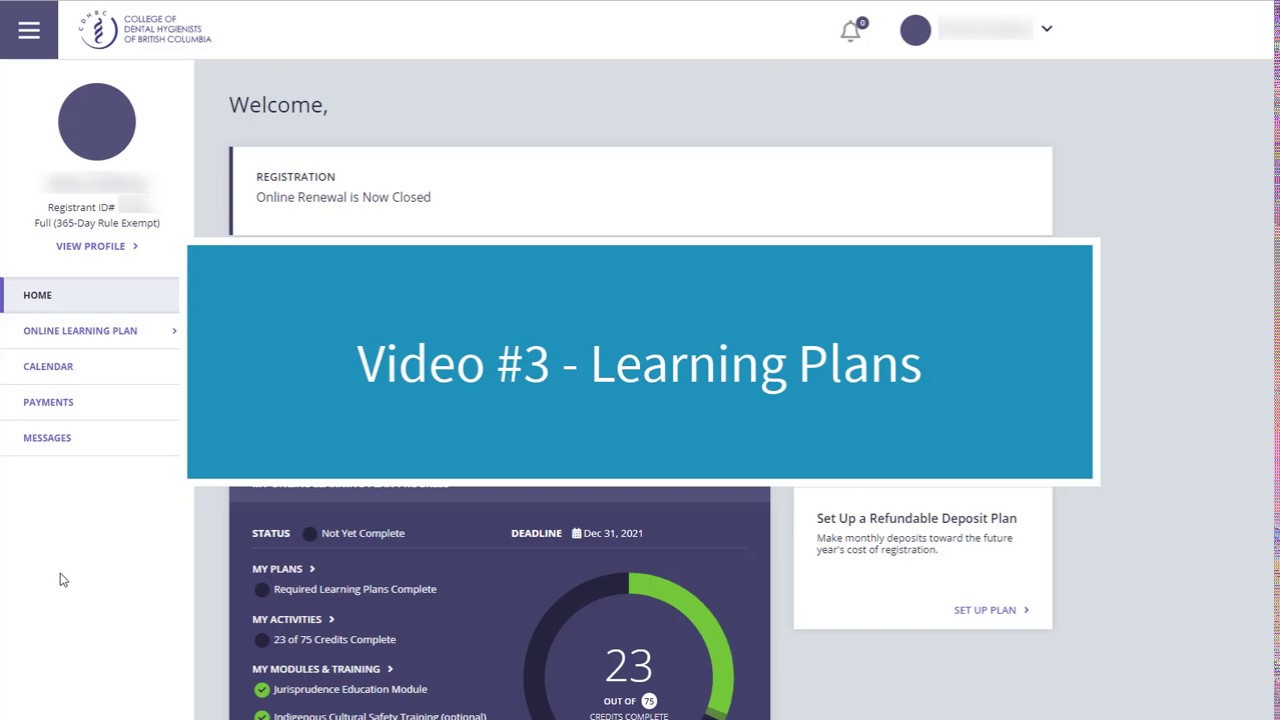 Video #3 - Learning Plans