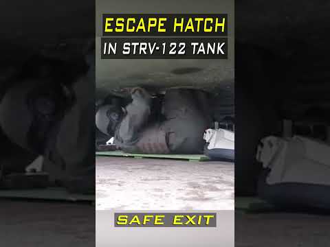 Stridsvagn 122 Tank: Emergency Escape Hatch Explained #tank