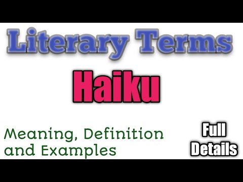 Haiku | What is Haiku | Literary term haiku in full details