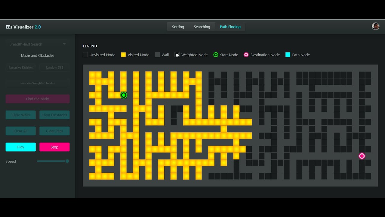EEs Visualizer V2 | Pathfinding Visualizer, Sorting Visualizer and Searching Visualizer