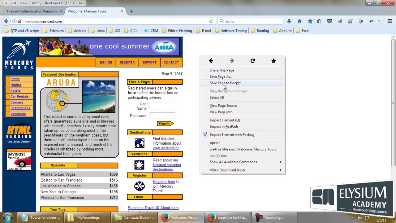 assertTitle command in Selenium IDE