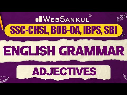 Adjectives | English Grammar | SSC CHSL | BOB Office Assistant | SBI | IBPS | RRB