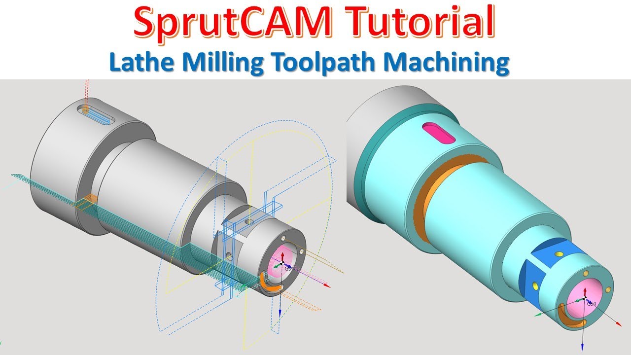 SprutCAM Tutorial #61 | Lathe Milling Toolpath Machining