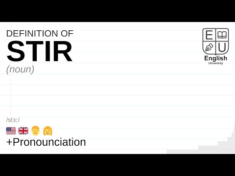 STIR meaning, definition & pronunciation | What is STIR? | How to say STIR