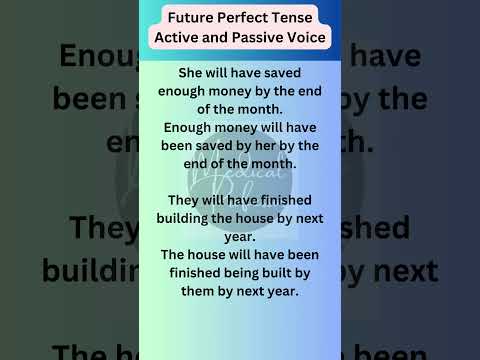 Future Perfect Tense Active and Passive Voice #shorts #english #grammar