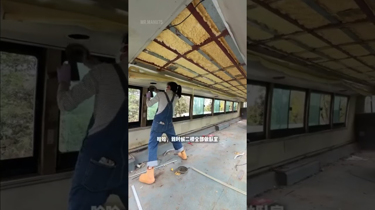 A girl turned an old forest bus into a luxury home.!