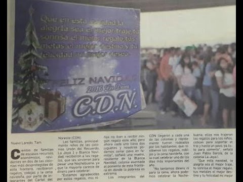 Reparten narcos regalos en Tamaulipas