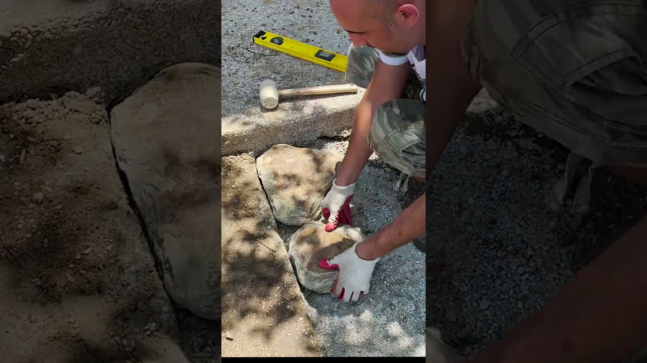 Natural Stone Garden Edging #shorts